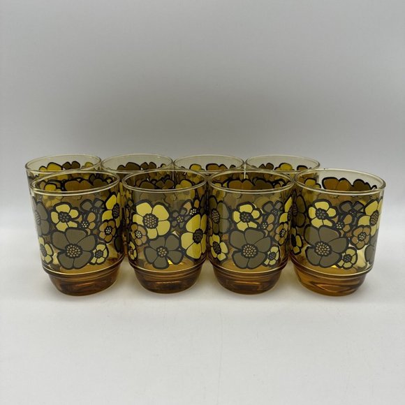 Libbey | Kitchen | Vintage Libbey Midcentury Mod Flower Power Daisy ...